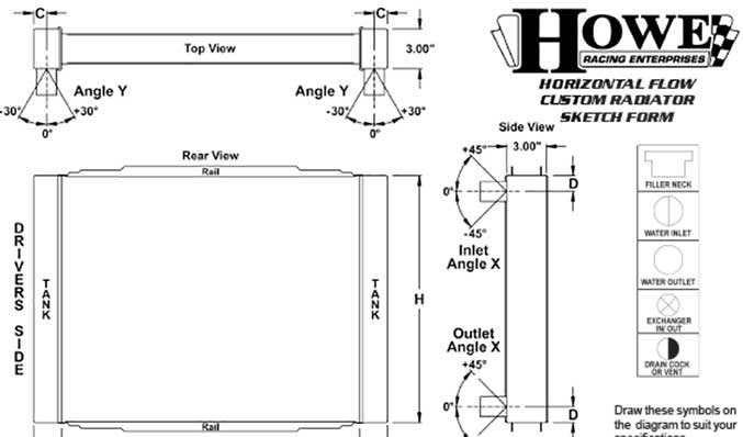 Howe Custom Aluminum Radiators - Howe Racing Enterprises, Inc