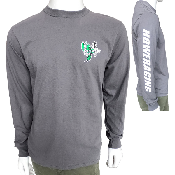 T-SHIRT - LONG SLEEVE, CHARCOAL - Howe Racing Enterprises, Inc