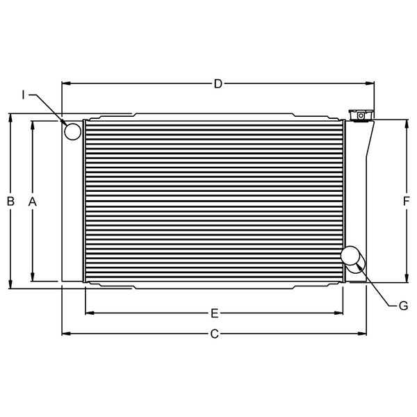RADIATOR, 16X22 MODIFIED-16 UP - Howe Racing Enterprises, Inc